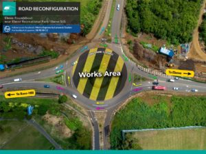 Metro Express : Des travaux en cours au rond-point d’Ébène